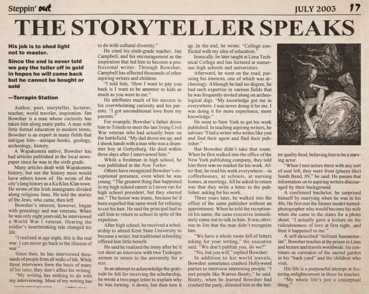 newspaper-profile - Jim Bowsher